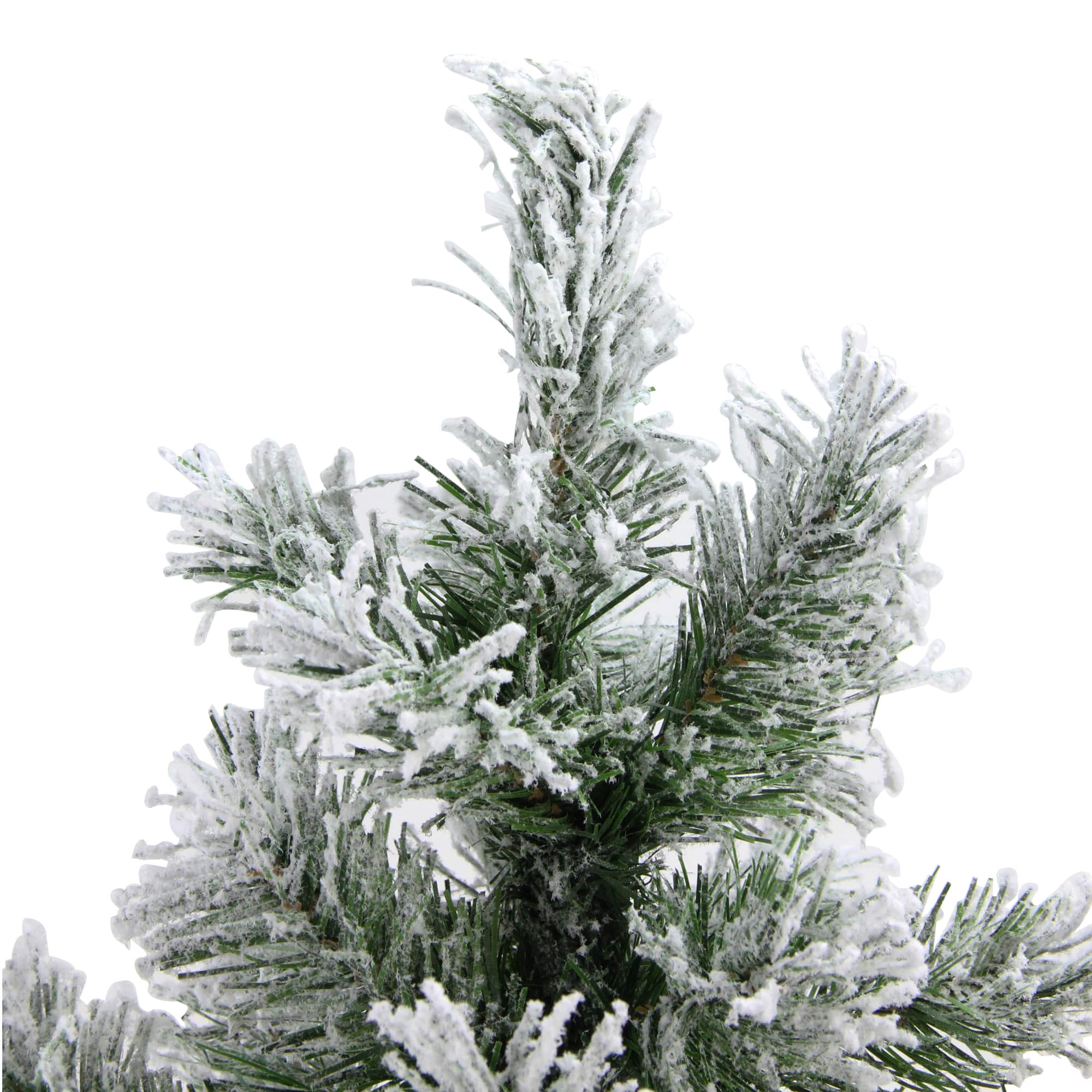 22" Unlit Flocked Pine Artificial Christmas Tree in Burlap Base | Michaels