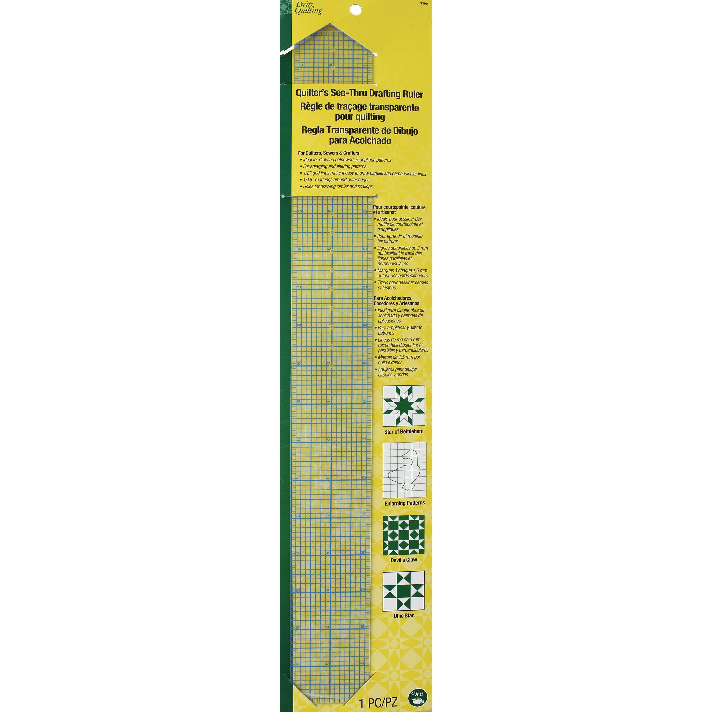 Dritz® Quilting See Thru Drafting Ruler | Michaels