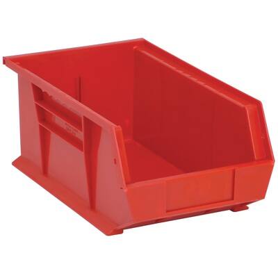 Quantum Storage Systems® Red ULTRA Stack & Hang Bin, Size: 13.625" x 8. ...