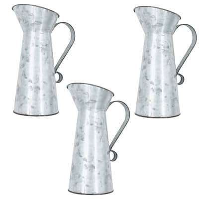 ArtSkills® Galvanized Metal Pitcher, 3ct. | Michaels