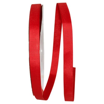 The Ribbon Roll 5/8" x 100yd. Grosgrain Allure Ribbon, Color: Red ...