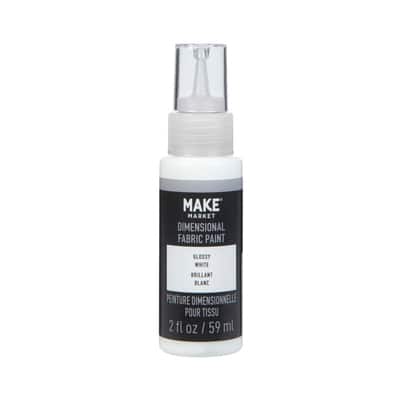Glossy Dimensional Fabric Paint by Make Market®, Color: White | Michaels