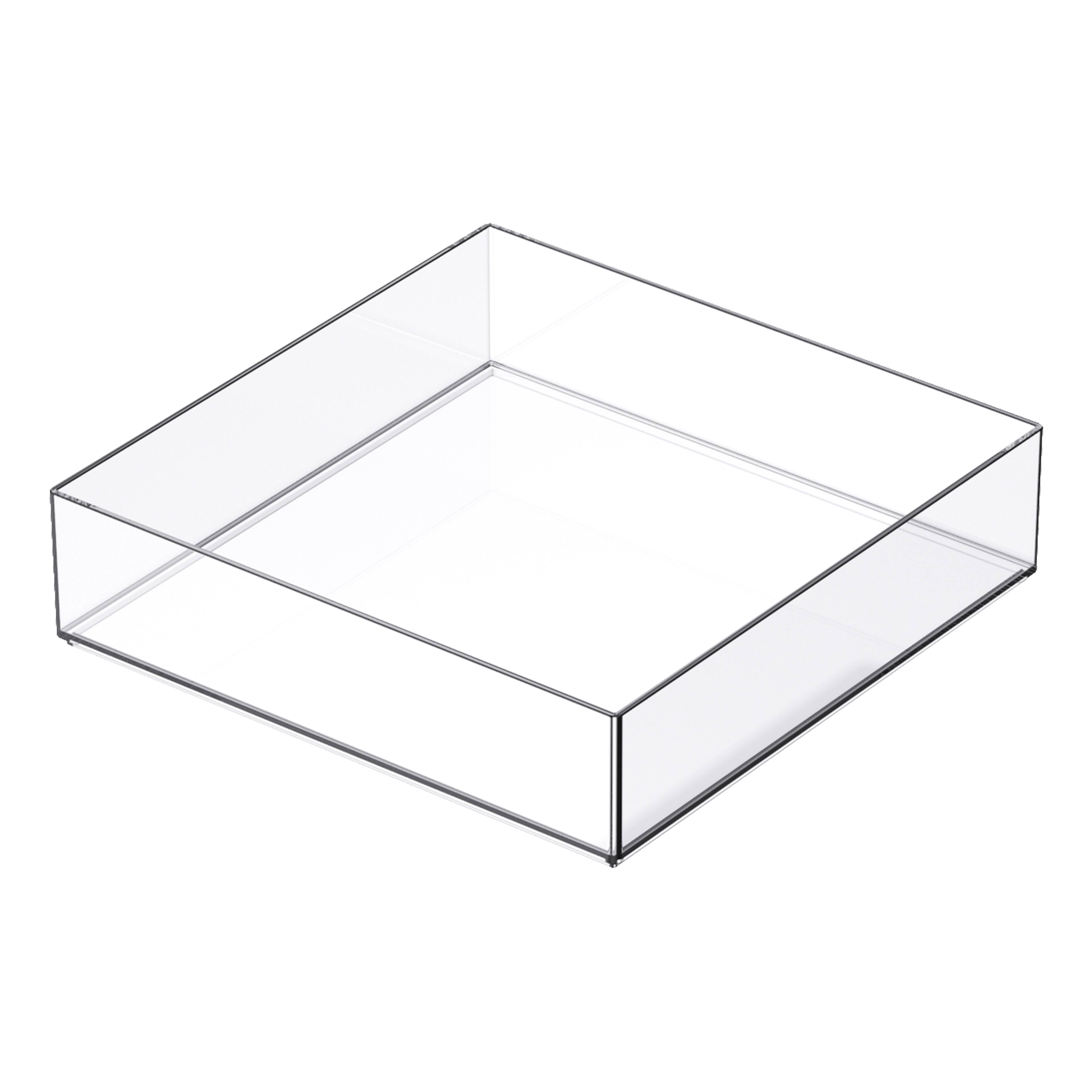 Buy in Bulk - 24 Pack: 8" x 8" Clear Stacking Storage Tray by Simply ...