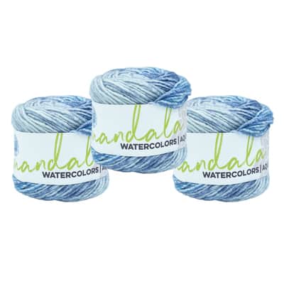 3 Pack Lion Brand® Mandala® Watercolors Yarn, Color: Skyway | Michaels