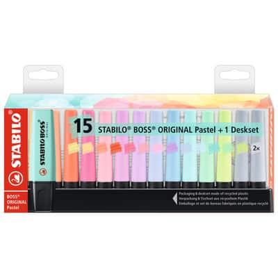 STABILO® BOSS® Original 15-Color Pastel Highlighters & Desk Set | Michaels