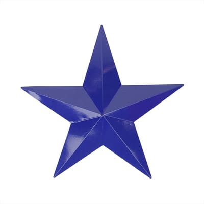 11.5" Navy Blue Country Rustic Star Indoor/Outdoor Wall Decoration ...