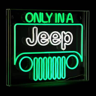 American Art Décor™ 20" Licensed Only In A Jeep Acrylic LED Wall Décor ...