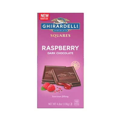 Ghirardelli® Raspberry Filled Dark Chocolate Squares Bar, 4.8oz. | Michaels