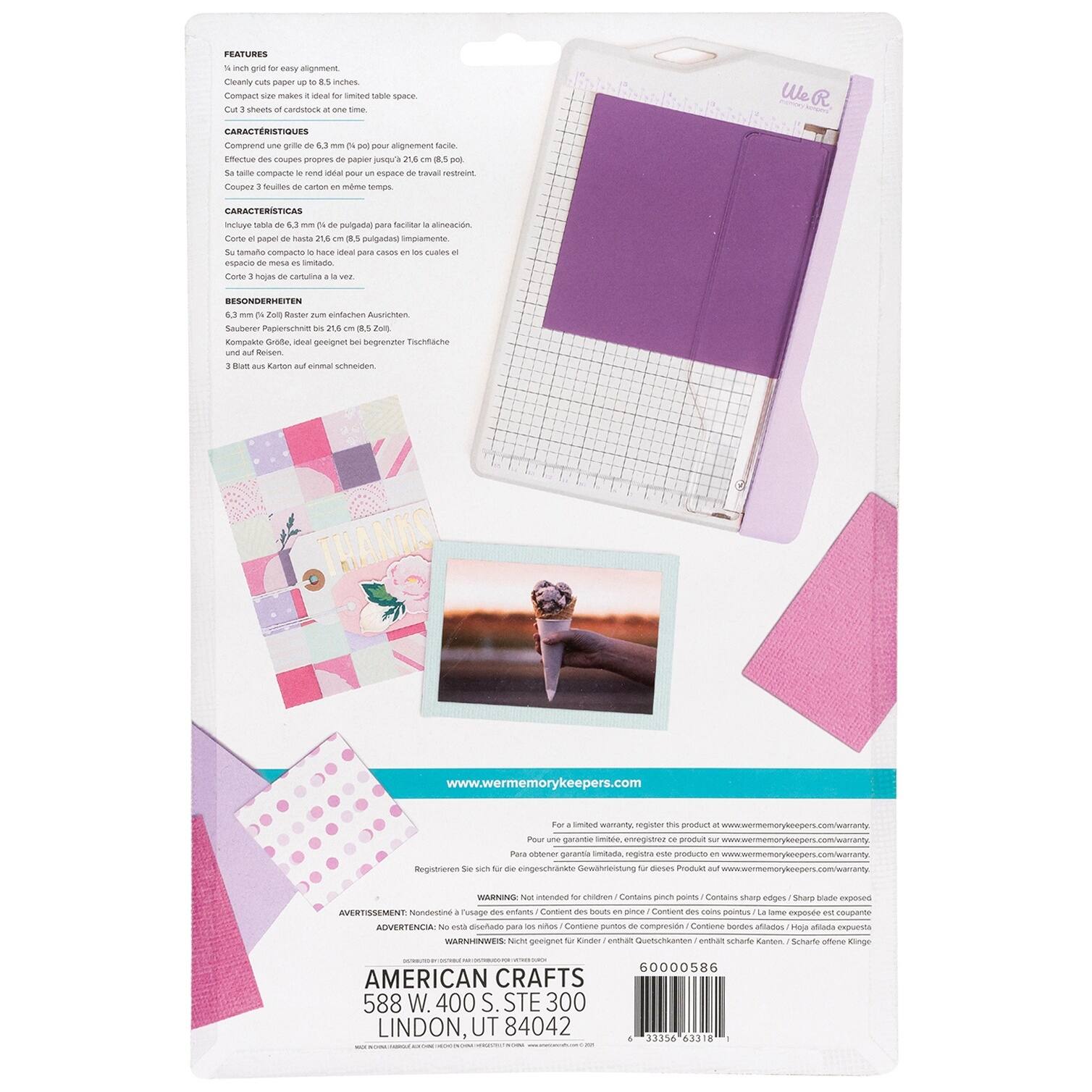 We R Memory Keepers® Lilac Mini Guillotine Paper Cutter | Paper ...