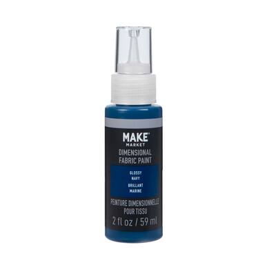 Glossy Dimensional Fabric Paint by Make Market®, Color: Navy | Michaels