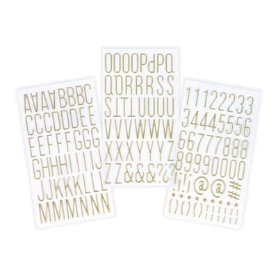 Buy in Bulk - 12 Pack: Gold Puffy Modern Alphabet Stickers by ...