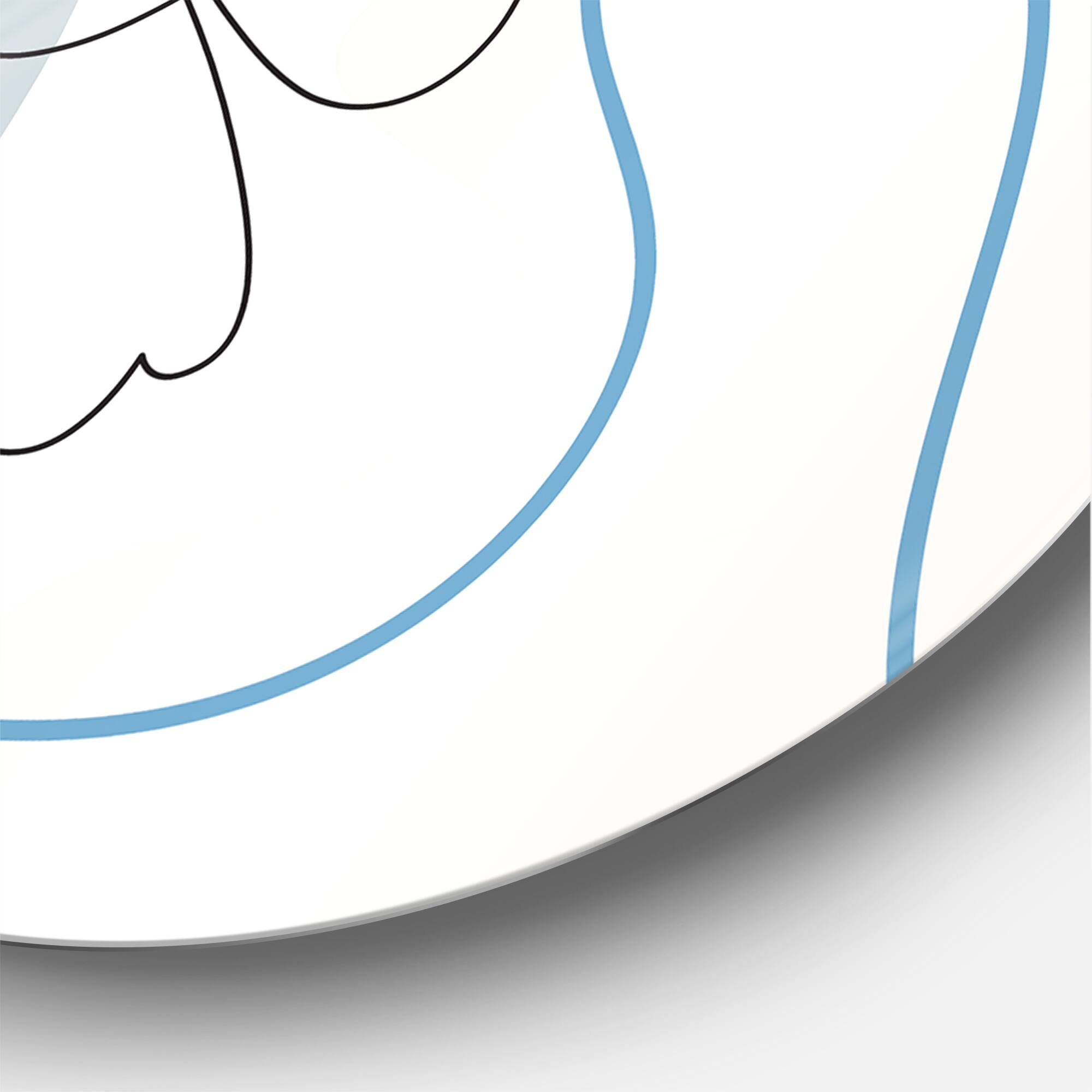 Designart - Butterfly One Line Drawing On Cubism Shapes I - Modern ...