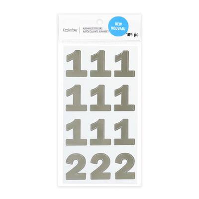 Silver Foil Number Stickers by Recollections™ | Michaels