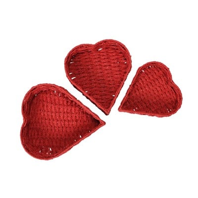 Household Essentials Nesting Paper Rope Heart Basket Set | Michaels