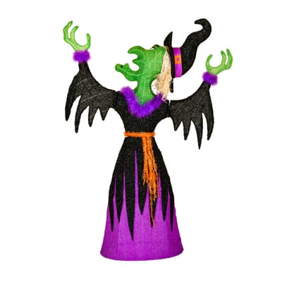 47'' Pre-Lit Cackling Green Witch Halloween Décor | Michaels