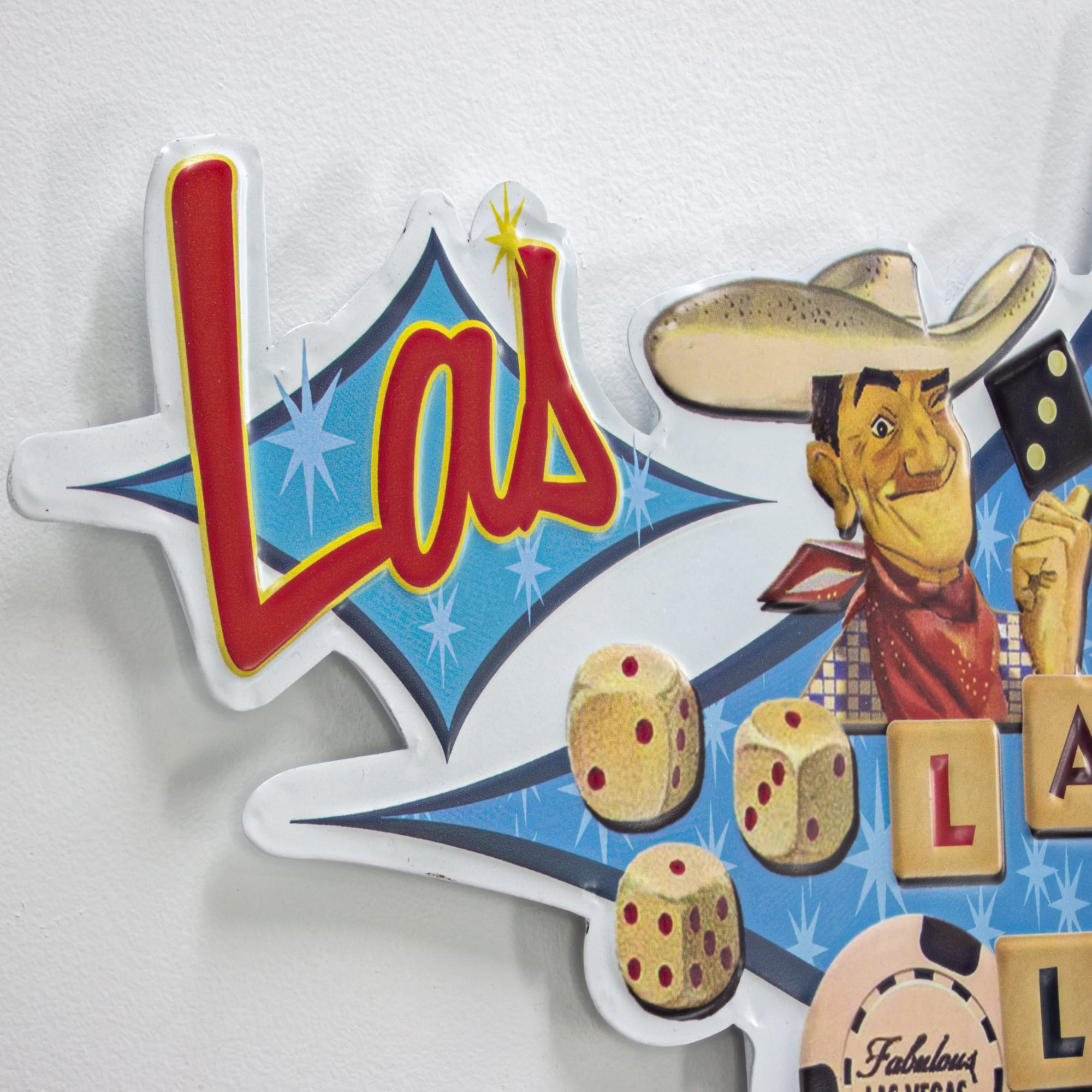 American Art Décor™ 22" Las Vegas Lady Luck Embossed Metal Sign | Michaels