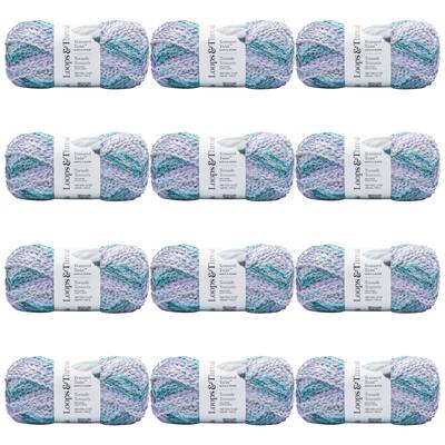Buy in Bulk - 12 Pack: Textured Twist™ Yarn by Loops & Threads®, Color ...
