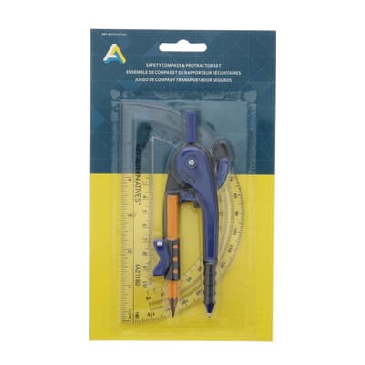 Art Alternatives Safety Compass & Protractor Set | Michaels
