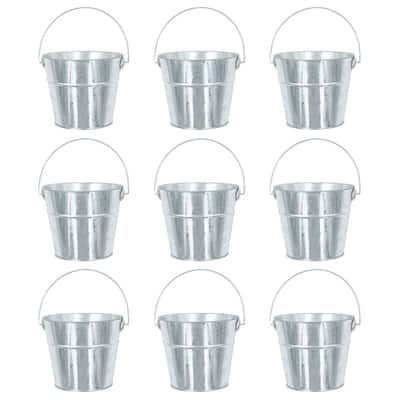 ArtSkills® 5" Small Galvanized Metal Buckets, 9ct. | Michaels