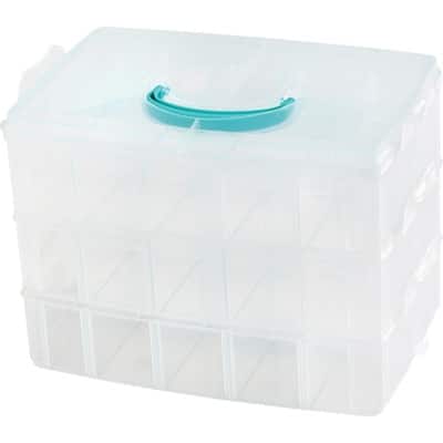 We R Memory Keepers® 3-Tier Snap Box Translucent Plastic Storage Case ...