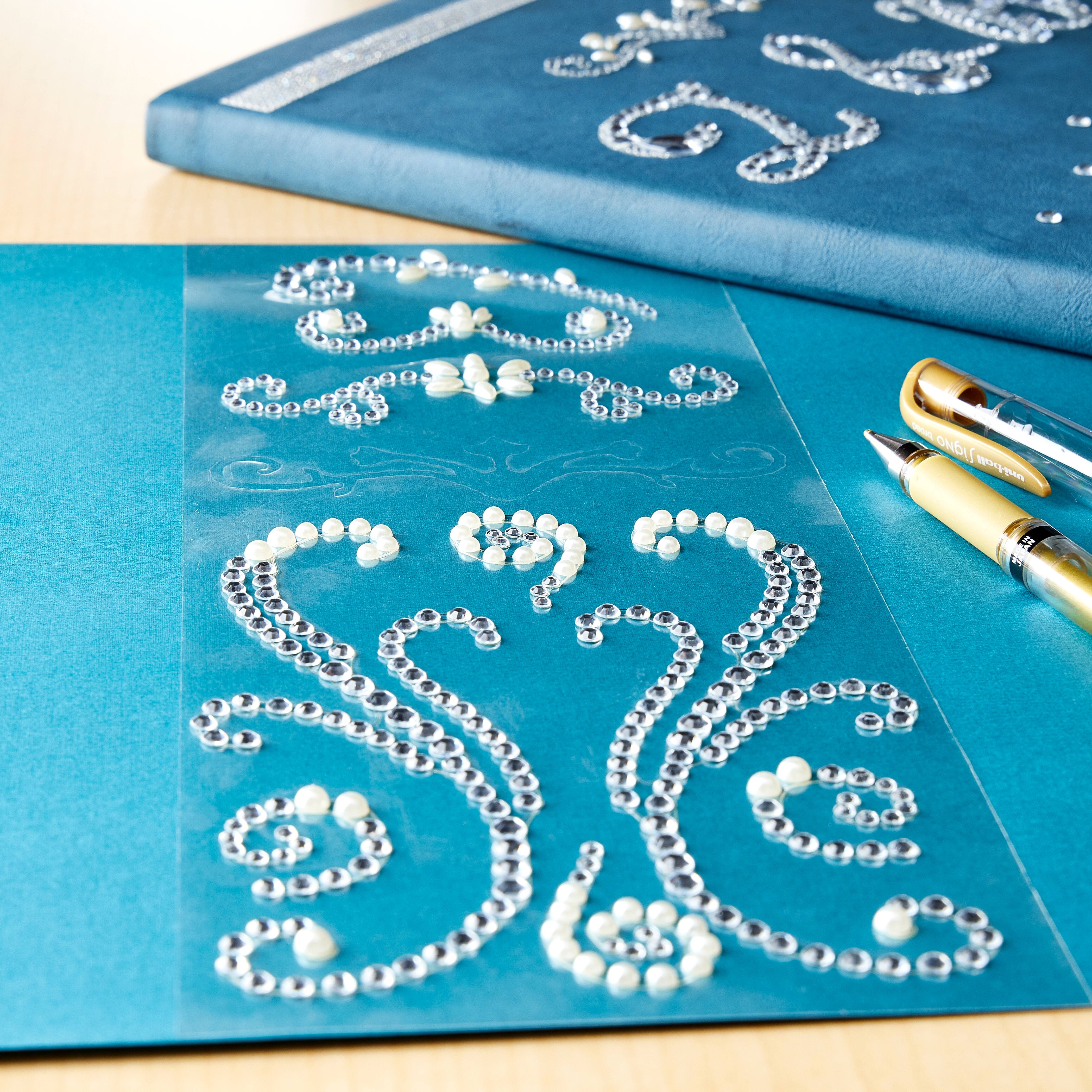 12 Pack: Silver Gem & Satin Pearl Bling Stickers by Recollections ...