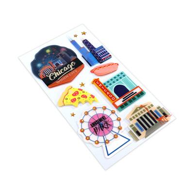 Buy in Bulk - 12 Pack: Chicago Dimensional Stickers by Recollections ...