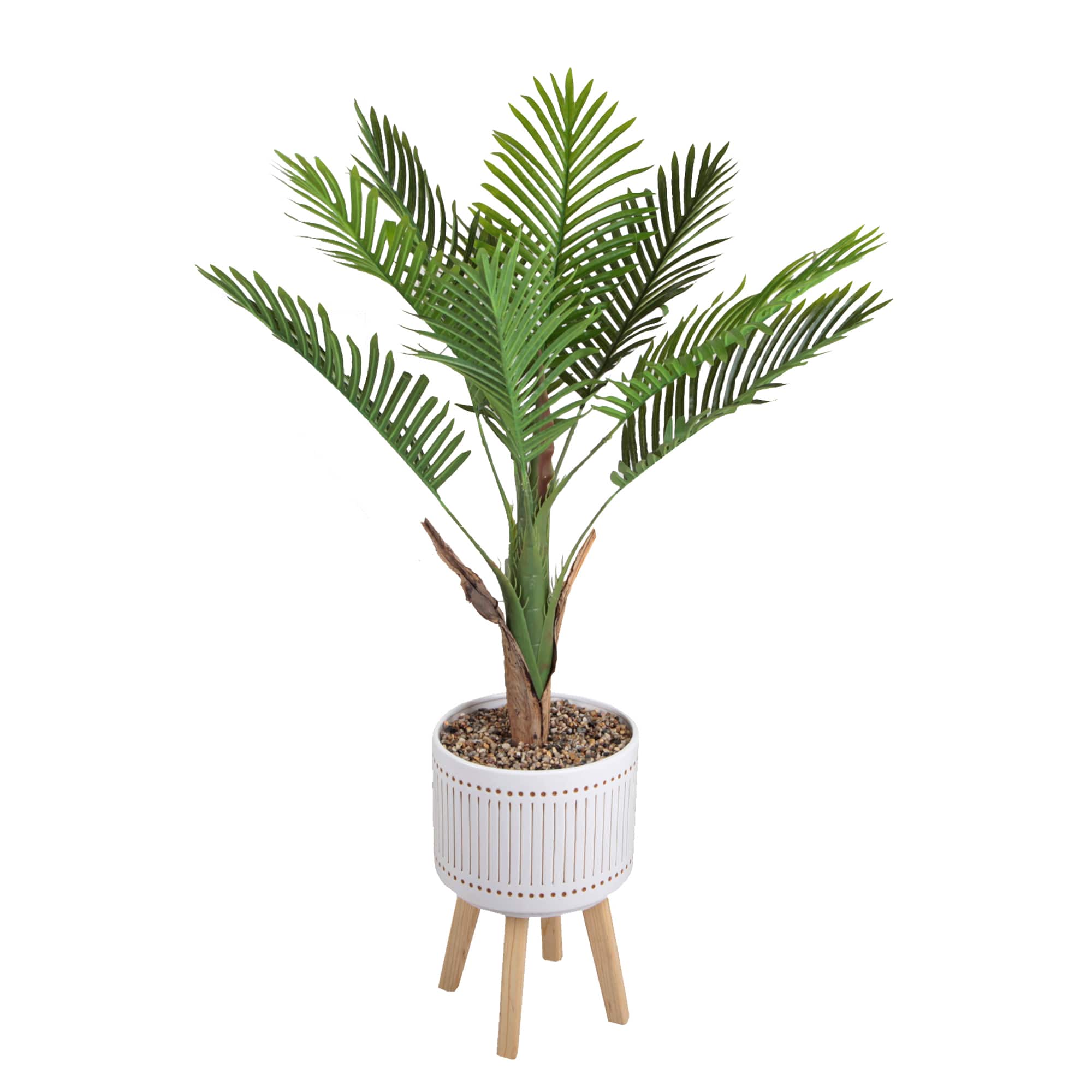 Flora Bunda® Areca Palm 4ft. Planter On Wood Stand | Michaels