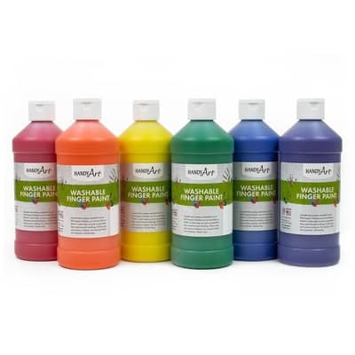 Handy Art® Primary 6 Color Washable Finger Paint Set | Michaels