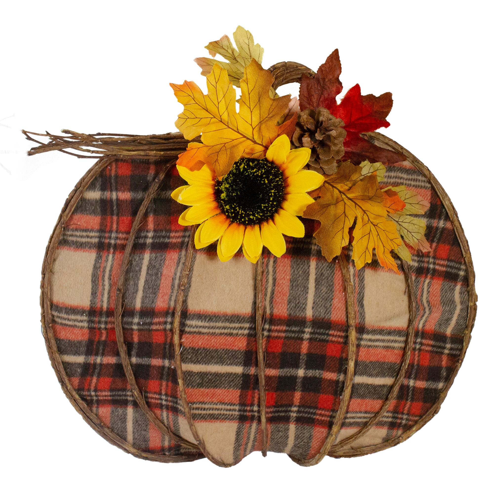Red & Black Plaid Fall Harvest Pumpkin Wall Décor | Michaels