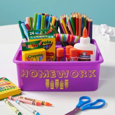 Plastic Tote Homework Station | Projects | Michaels