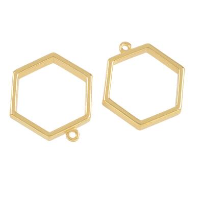 Open Back Frame Hexagon Pendants, 2ct. by Bead Landing™ | Michaels