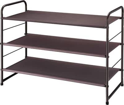 NEX™ Oumilen Bronze 3-Tier Stackable Shoe Rack | Michaels