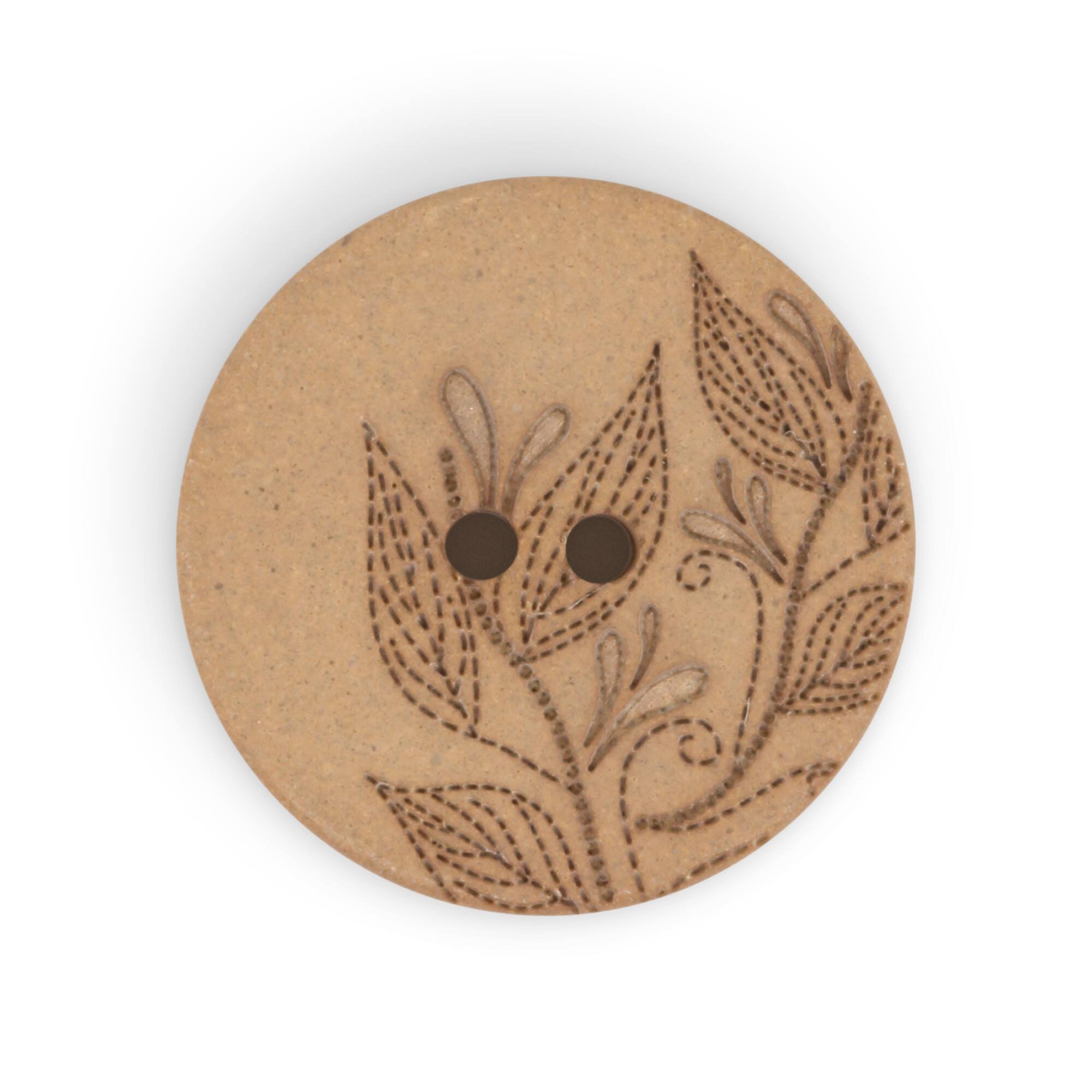 Dritz® 23mm Recycled Hemp Round Floral Button, 6ct. | Michaels