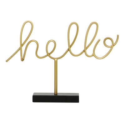 The Novogratz 19" Gold Hello Glam Decorative Sign | Michaels