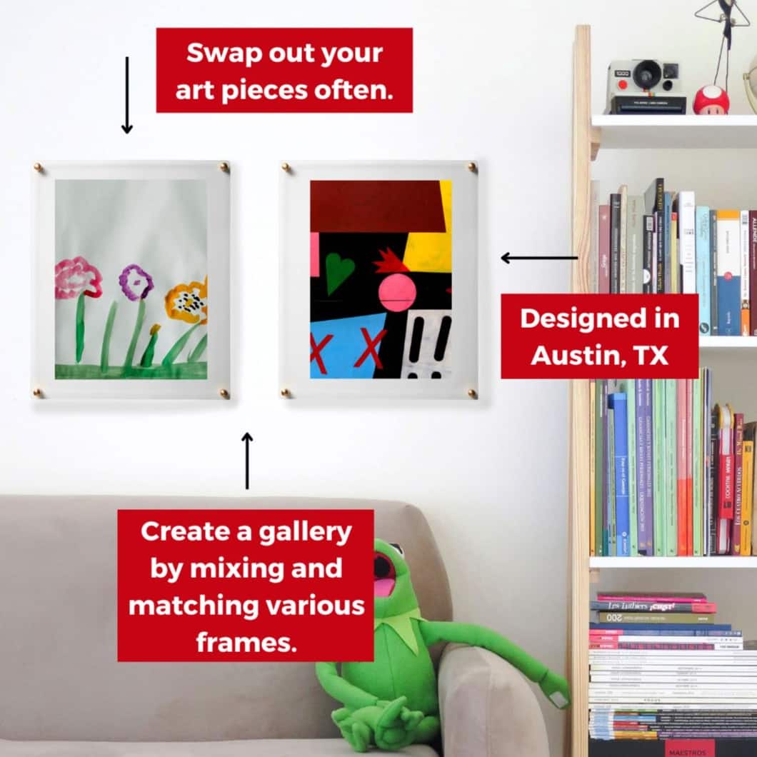 Cool Modern Frames Clear Acrylic Float Frame with Gold Hardware | Michaels