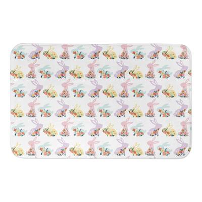 Pastel Floral Rabbits 21" x 34" Bath Mat | Michaels