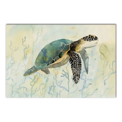 Green Sea Turtle 24" x 16" Canvas Wall Art | Michaels