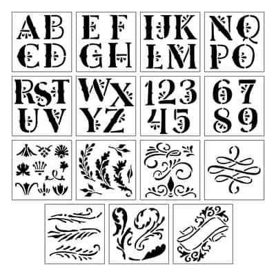 Alphabet Decorative Fonts by Craft Smart®, 12" x 12" | Michaels