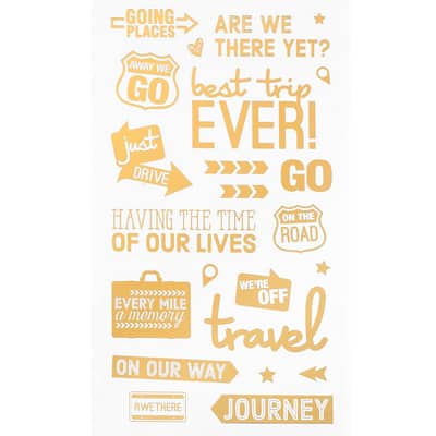 Gold Travel Words Stickers by Recollections™ | Michaels