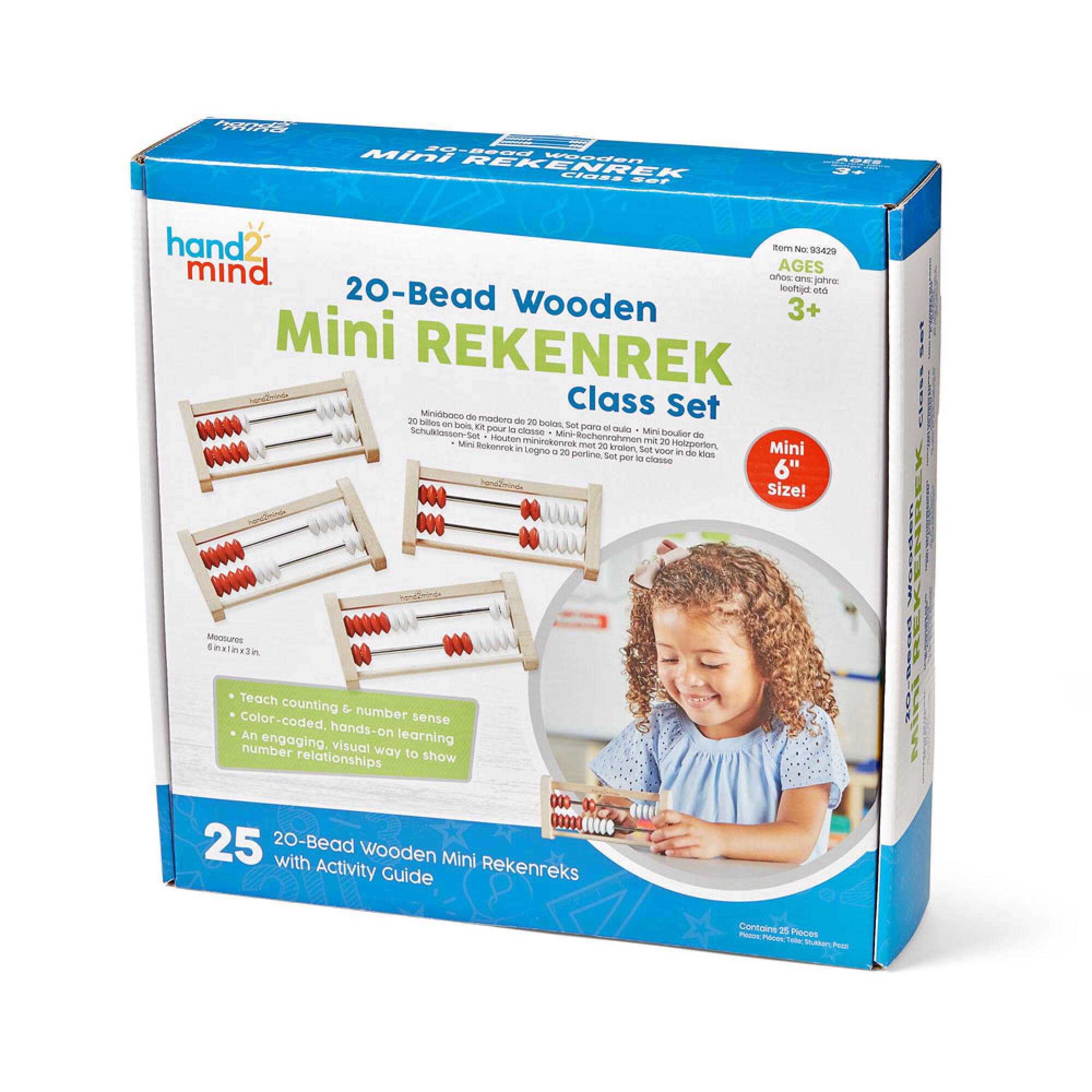 Hand2mind® 20-Bead Wooden Mini Rekenrek Class Set, 25ct. | Michaels