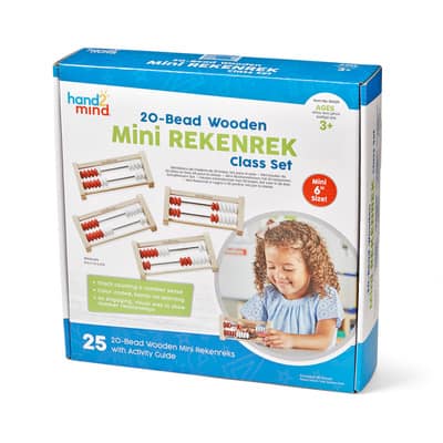 Hand2mind® 20-Bead Wooden Mini Rekenrek Class Set, 25ct. | Michaels