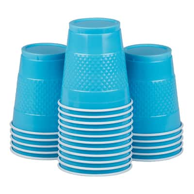 JAM Paper 12oz. Plastic Party Cups, 20ct., Color: Sea Blue | Michaels