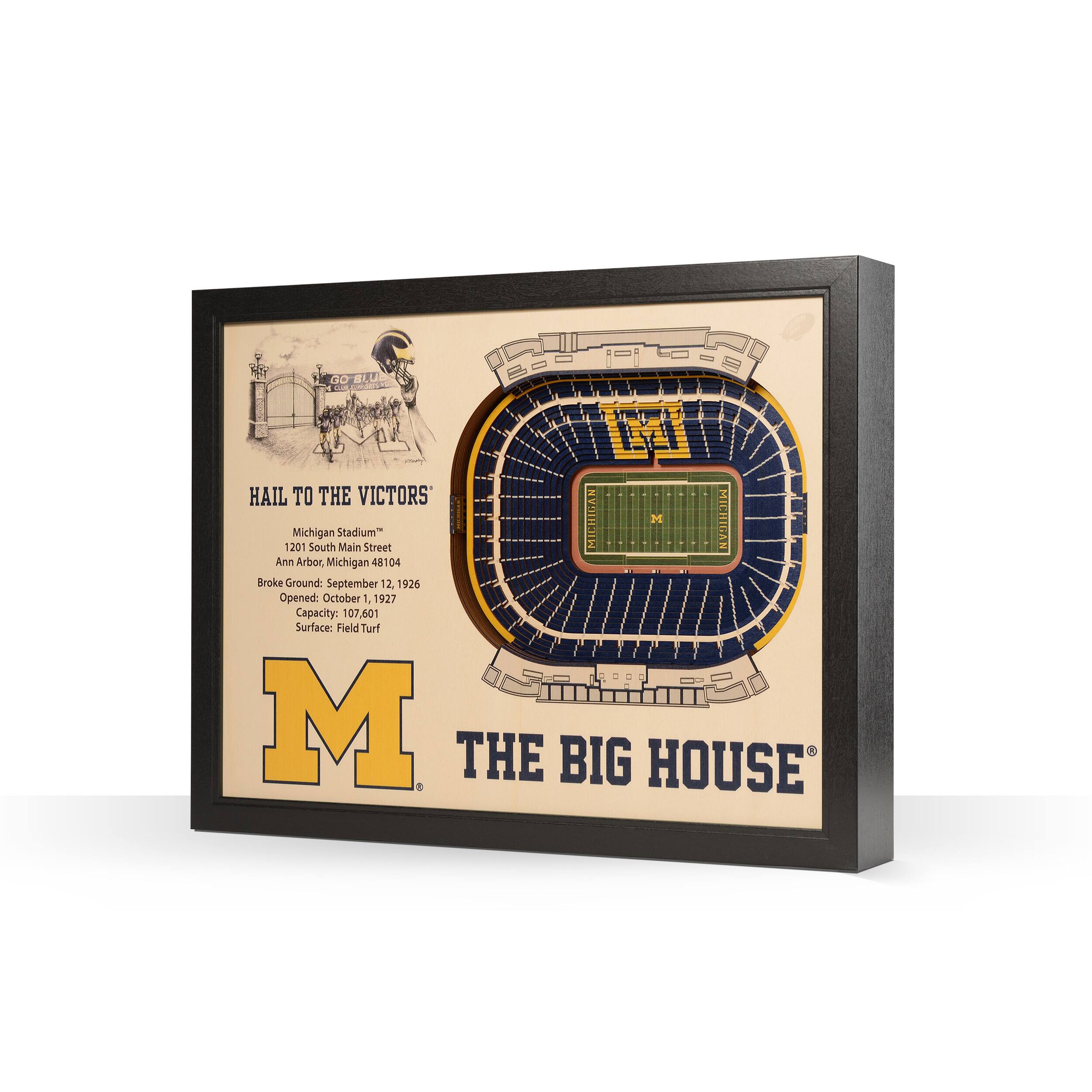 College Football 25-Layer StadiumView Wall Art, Color: Michigan ...