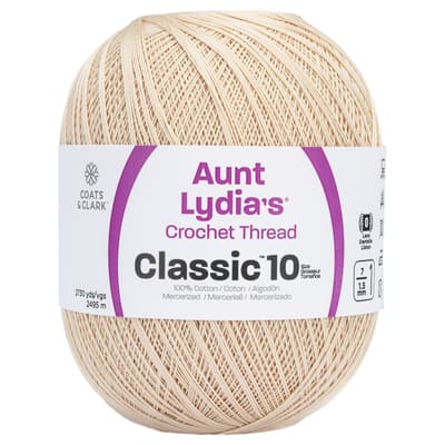 Aunt Lydia's® Jumbo Crochet Cotton Thread, Natural | Michaels