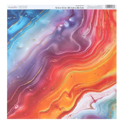 12" x 12" Rainbow Marble Cardstock Paper by Recollections™ | Michaels