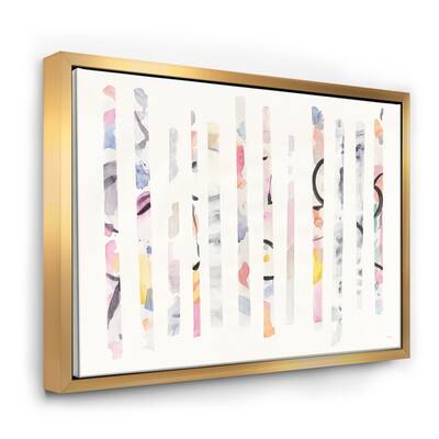 Designart - Multi-Color Geometric Bars - Modern Transitional Canvas in ...