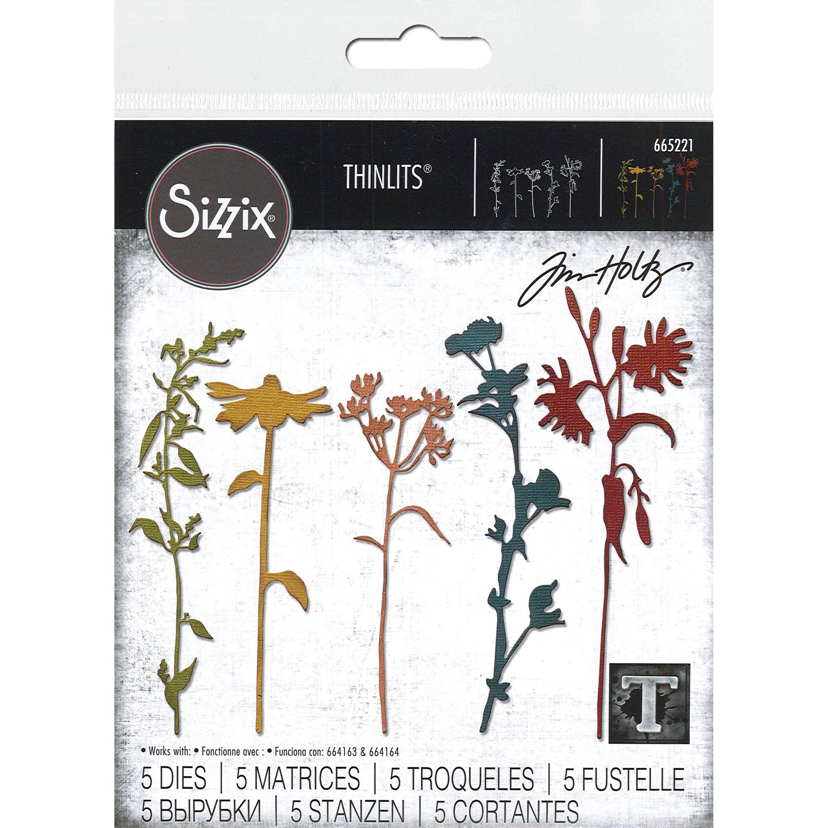 Sizzix® Thinlits™ Wildflower Stems #3 Die Set By Tim Holtz® | Dies | Michaels