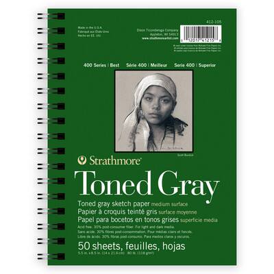 Strathmore® 400 Series Recycled Toned Gray Sketch Paper Pad, Size: 5.5 ...