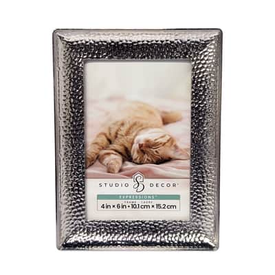 Expressions™ Silver Hammered Metal Frame by Studio Décor® | Michaels