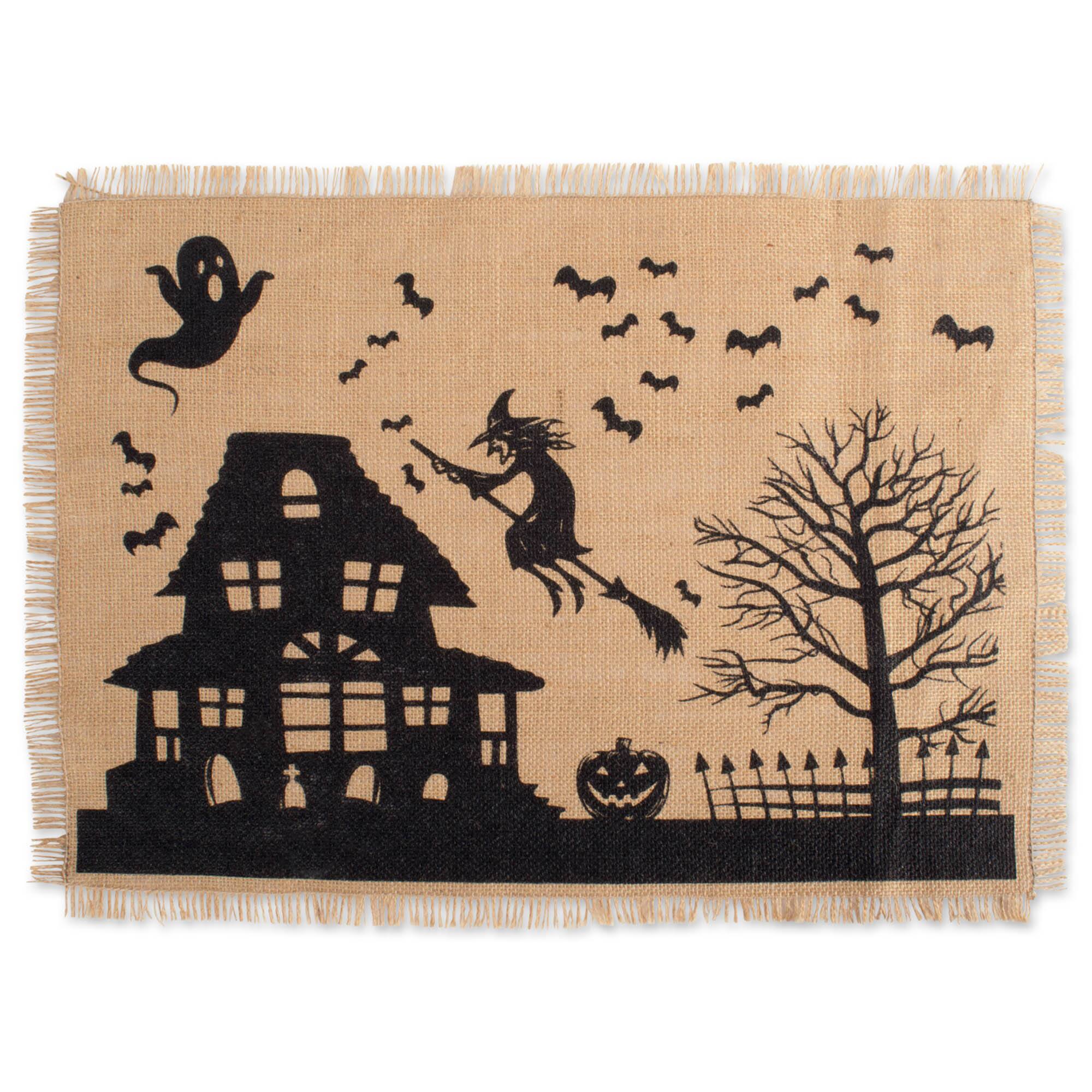 DII® Haunted House Burlap Placemat Set | Michaels